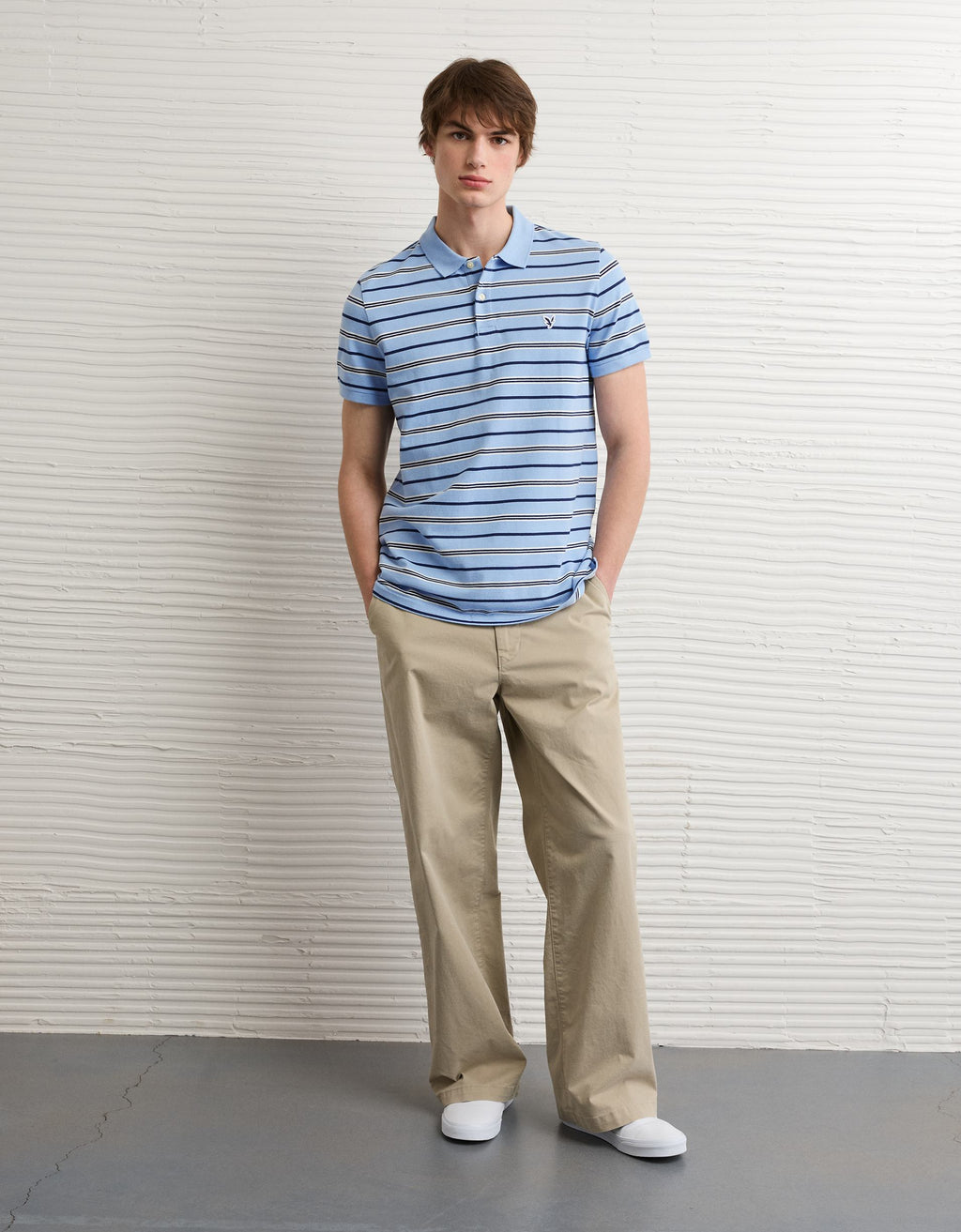 AE Slim Fit Logo Pique Polo Shirt – American Eagle Europe